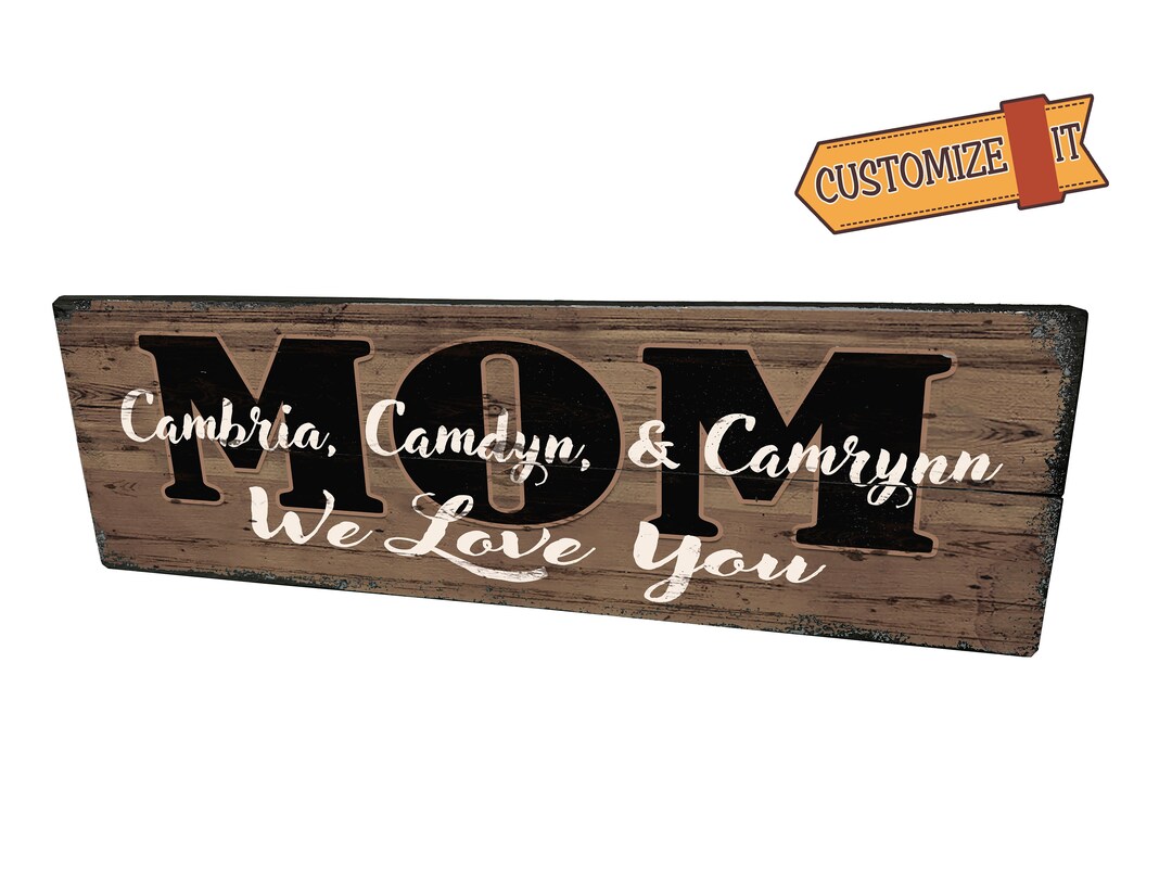 Personalized MOM Sign...with Kid's Names - Etsy
