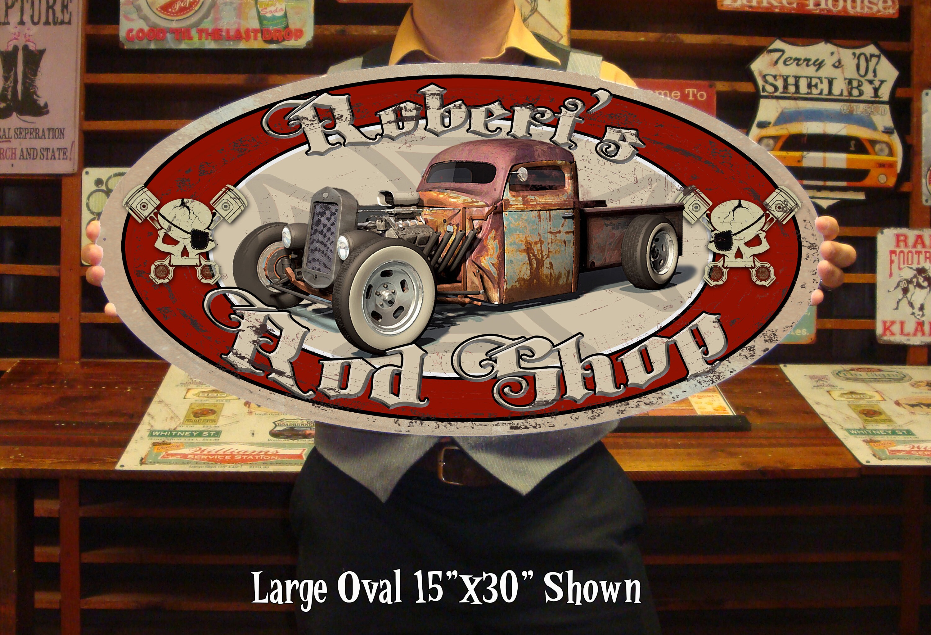 Custom Rat Rod Sign on Vintage Metal - Etsy