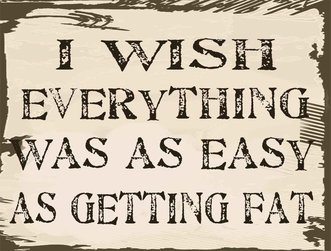 Vintage Get Fat Wooden Box Sign - Etsy