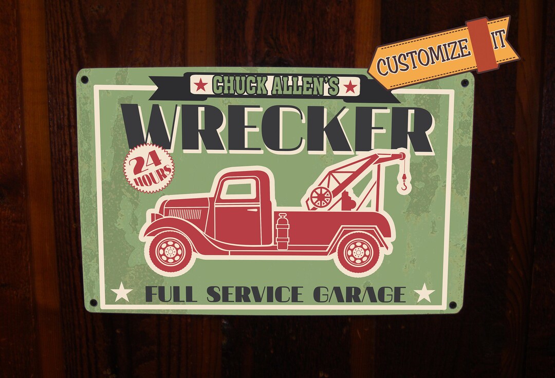 Custom Wrecker Tow Truck Sign - FREE PERSONALIZATION! - Etsy