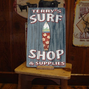 Custom, Vintage Surf Shop Sign - FREE Personalization - Etsy