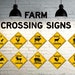 Farm Animals Crossing Sign - Etsy