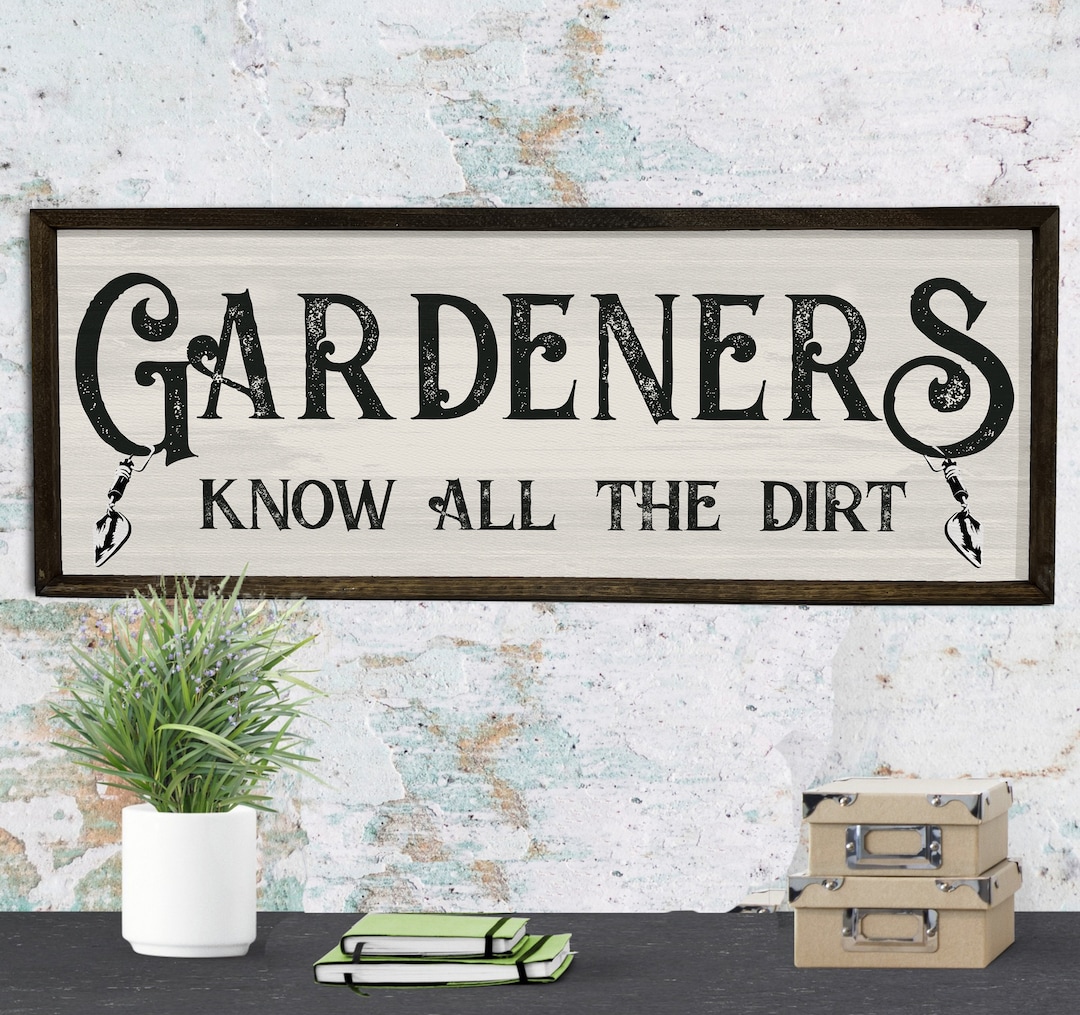 Gardener Sign - Hand Made Wood Garden Sign - Etsy