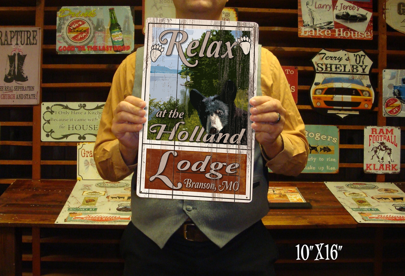 Custom Bear Sign Lodge/Cabin Decor | Etsy