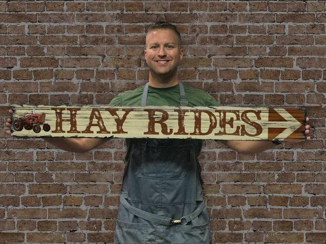 Hay Rides - Handcrafted Wooden Sign. - Etsy