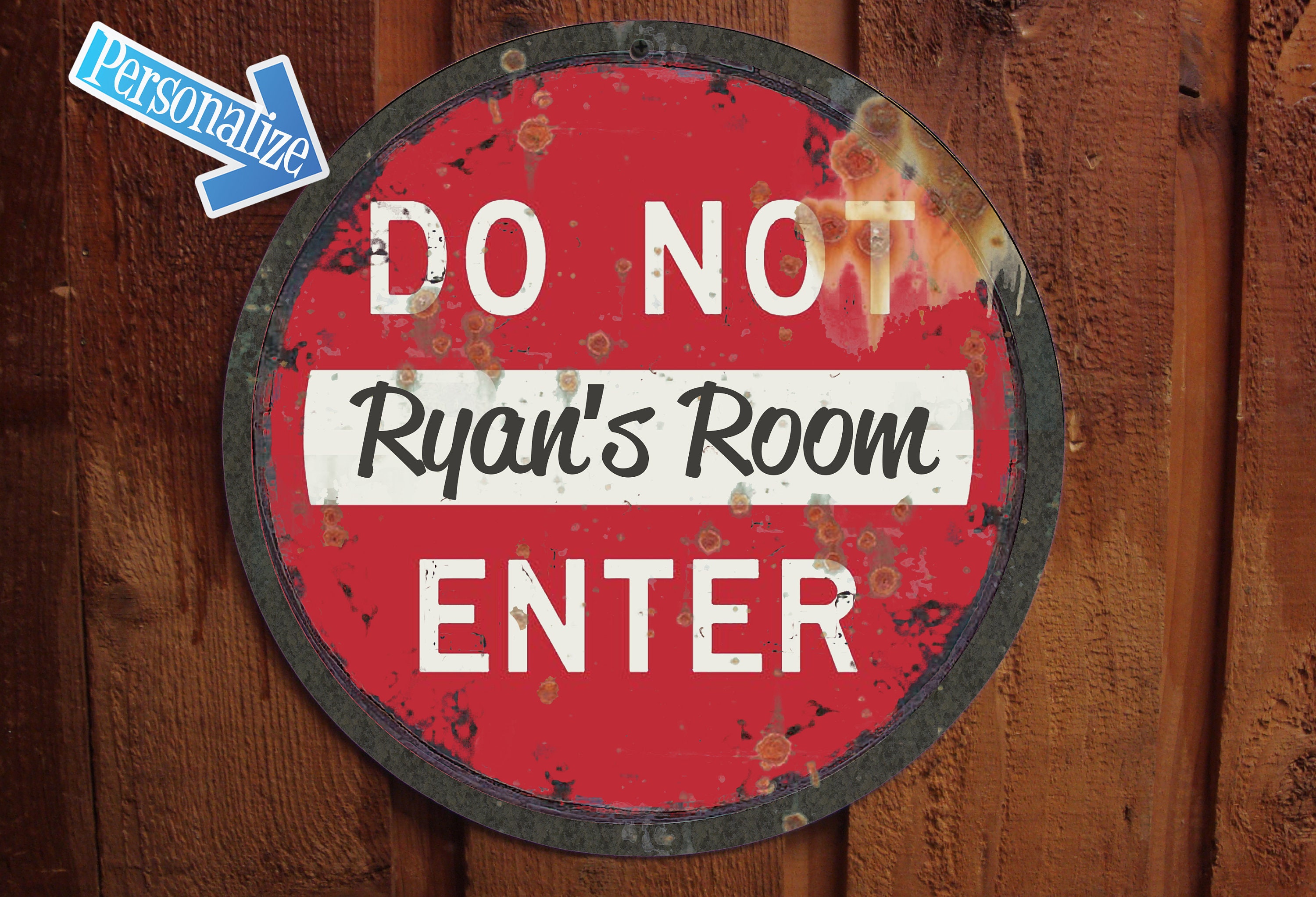 Vintage Do Not Enter Road Sign Free Personalization. - Etsy UK