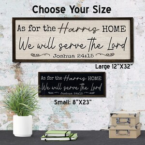 We Will Serve the Lord - Custom Wood Sign - Framed - Etsy