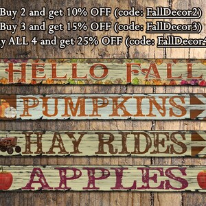 Hello Fall - Handcrafted Wooden Sign. - Etsy