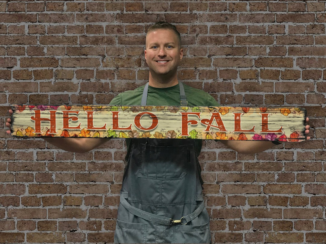 Hello Fall - Handcrafted Wooden Sign. - Etsy