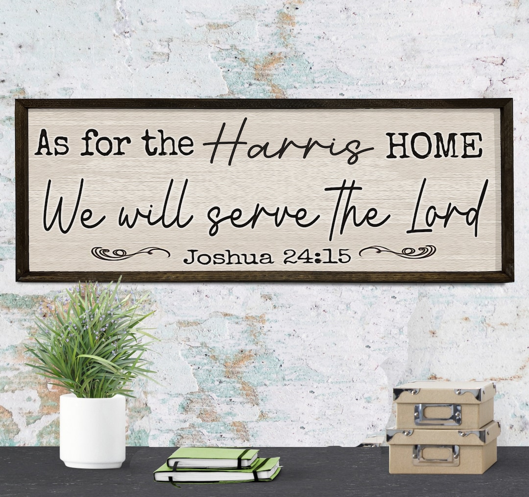 We Will Serve the Lord - Custom Wood Sign - Framed - Etsy
