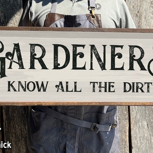 Gardener Sign - Hand Made Wood Garden Sign - Etsy