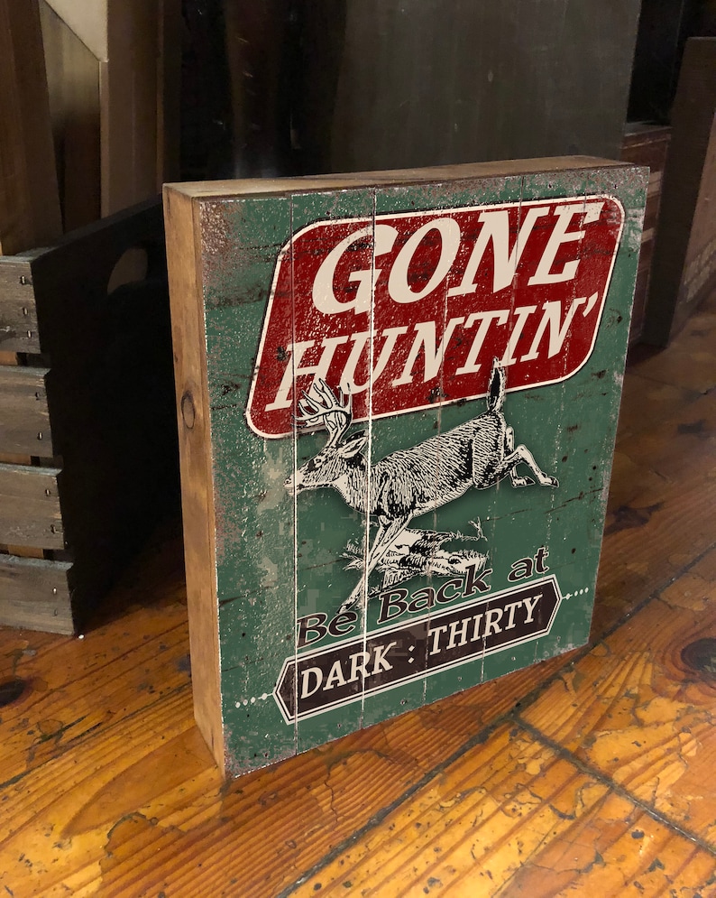 Gone Hunting Sign - Etsy