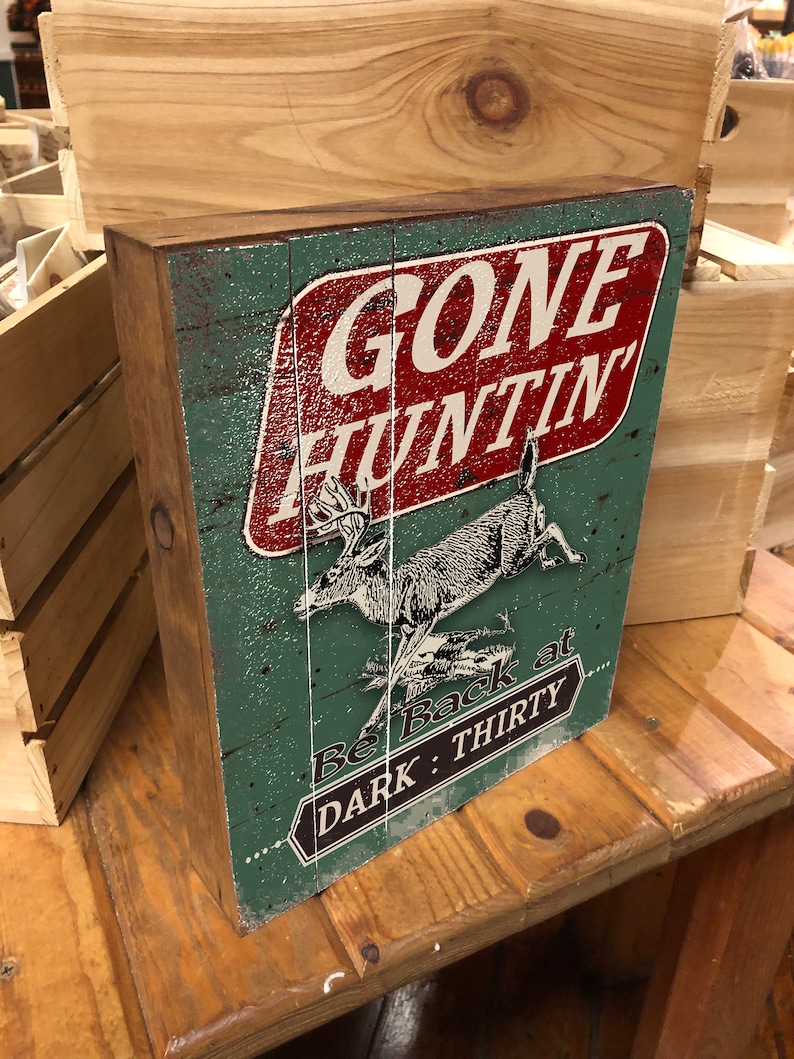 Gone Hunting Sign - Etsy