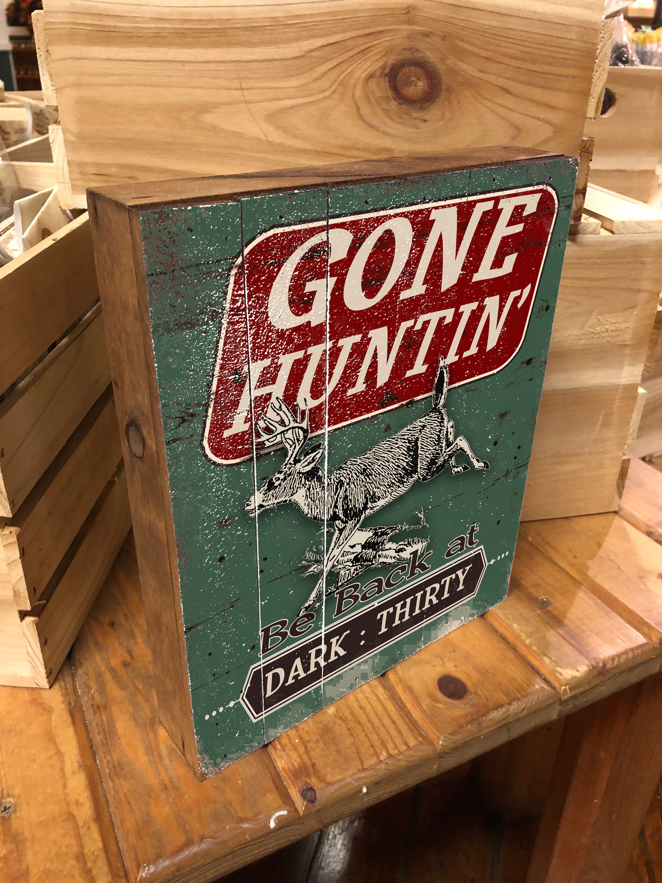 Gone Hunting Sign - Etsy