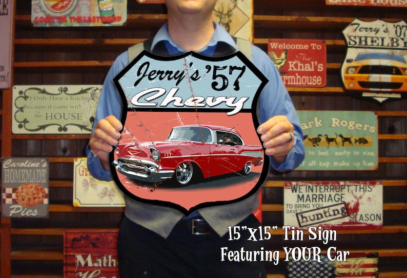 Custom Route 66 Tin Sign: Personalized Car Art, Garage Decor - Etsy