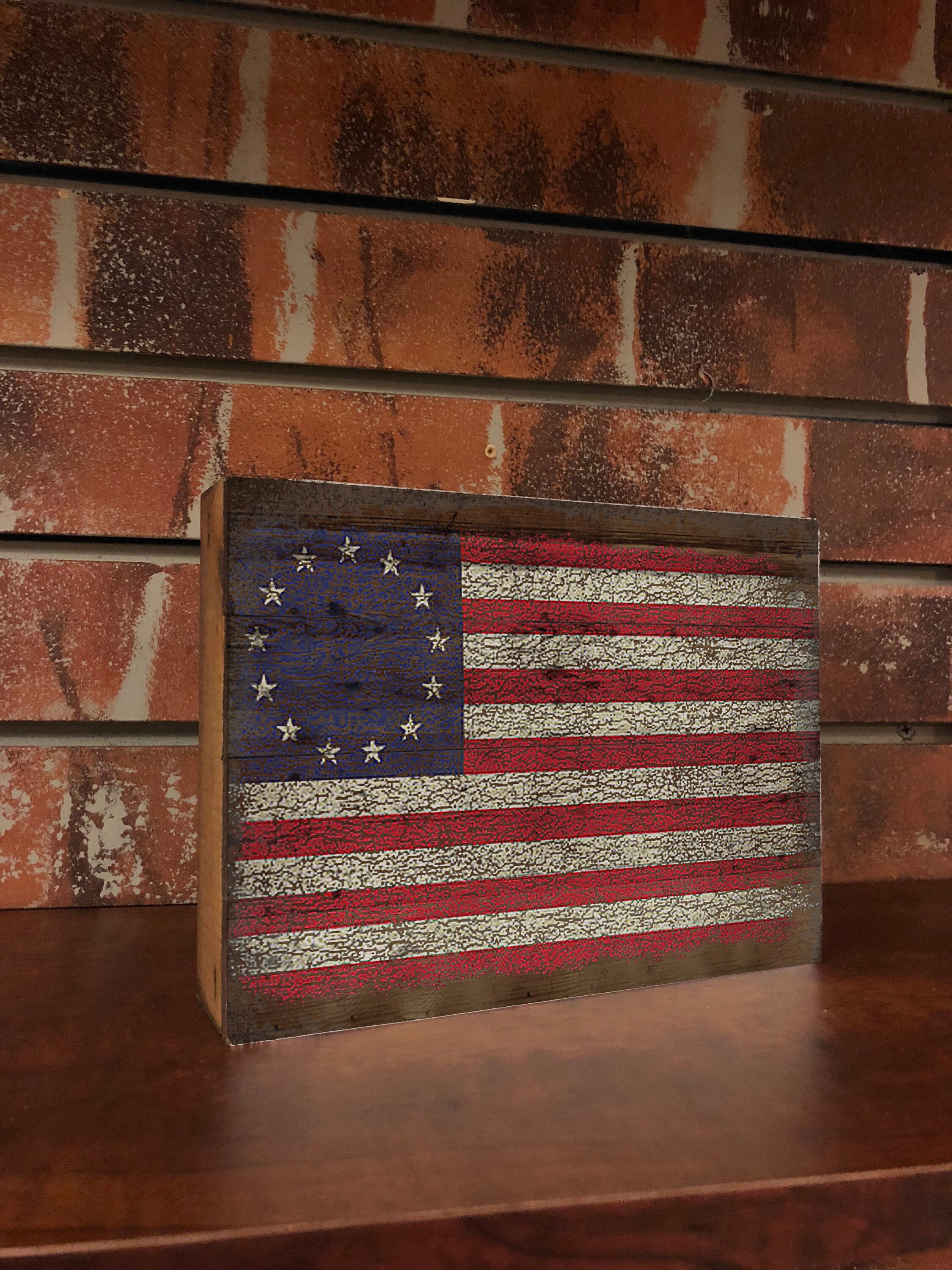 Betsy Ross Flag - Vintage Wood Box Sign - Etsy