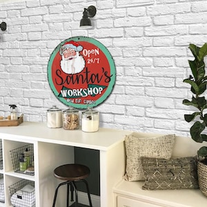 Custom Santa's Workshop Sign - Etsy