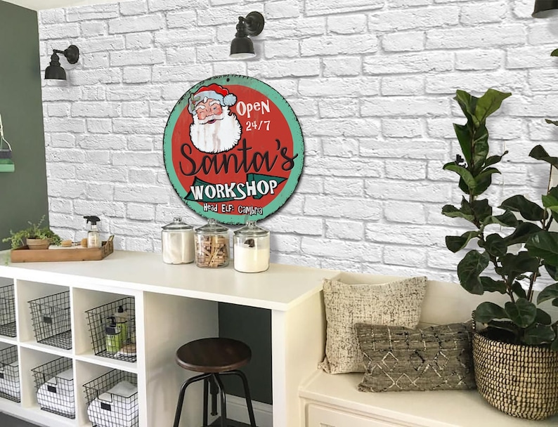 Custom Santa's Workshop Sign - Etsy
