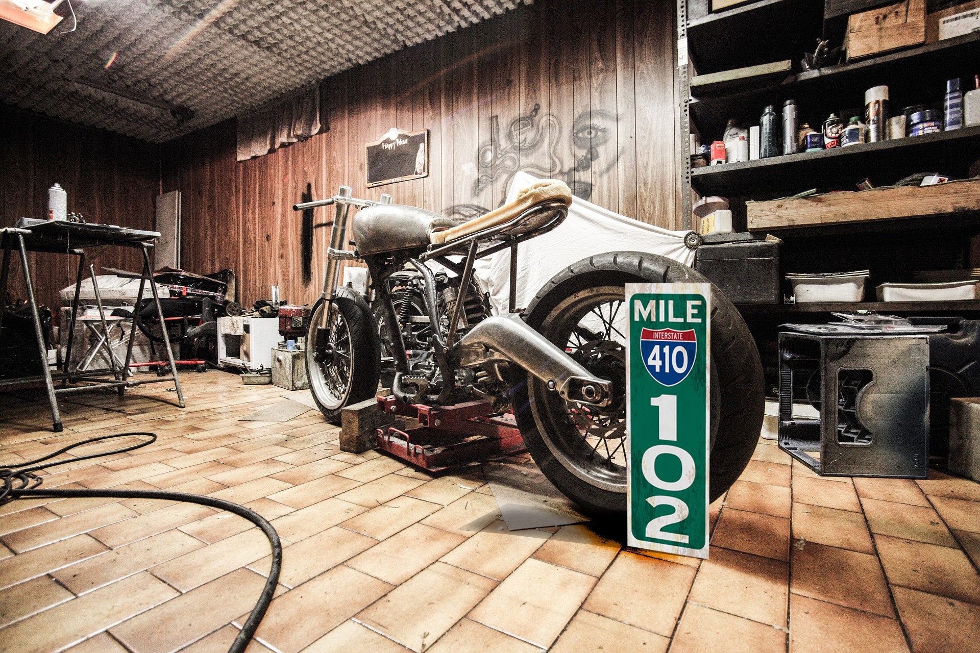 Personalized Mile Marker Metal Sign | Rustic Custom Highway Number Sign ...