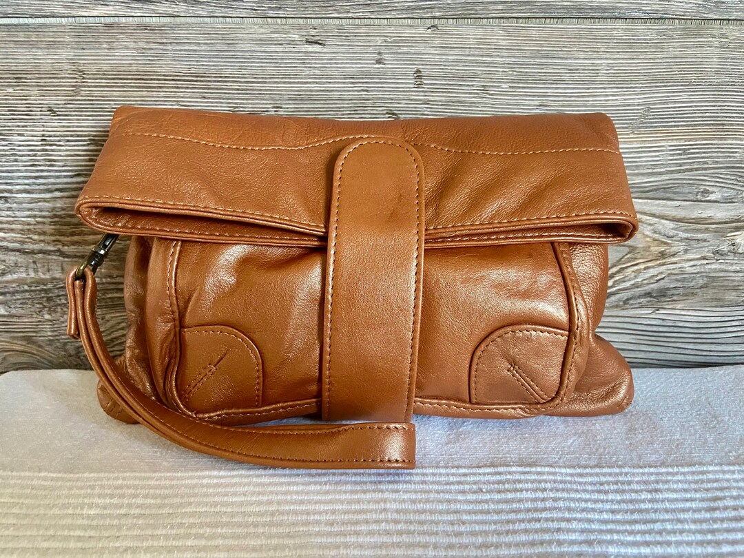 Vintage Latico Brown Leather Clutch Handbag Purse Ship Free - Etsy