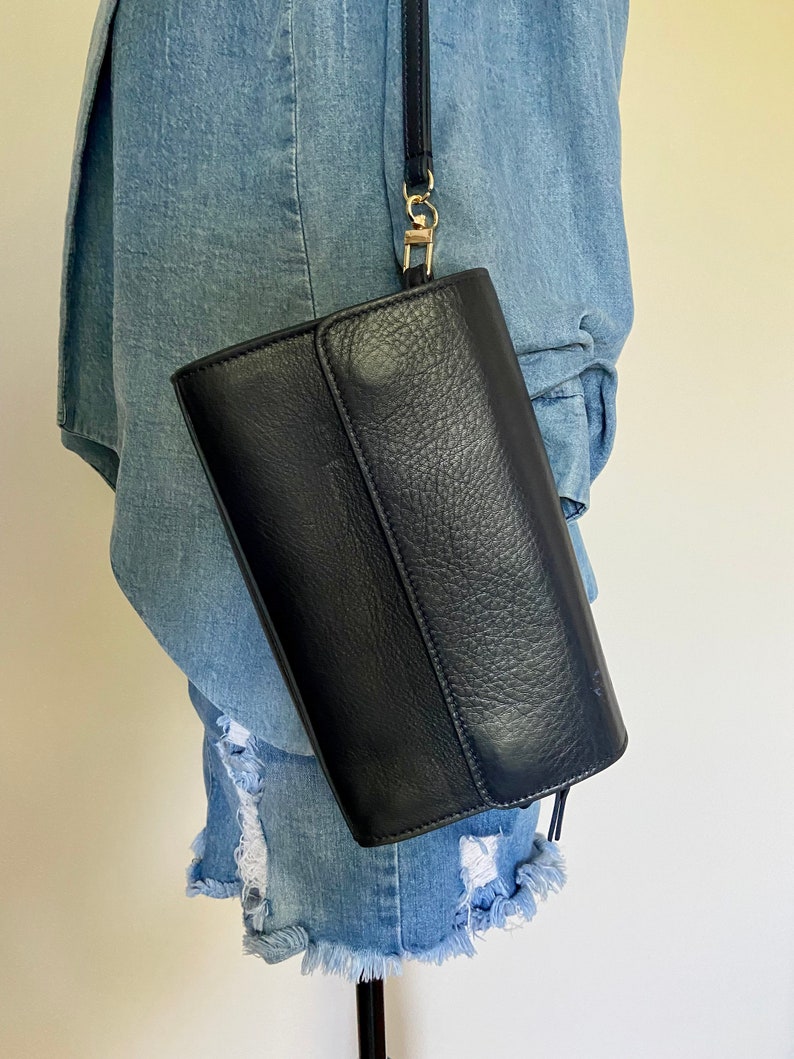 Vintage Mark and Graham Dark Blue Leather Flap Purse Handbag - Etsy