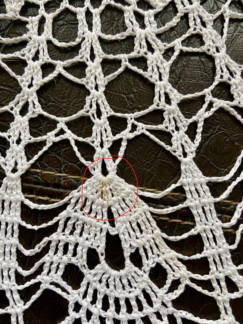 Handmade New White Round Crochet Large 29" Doily Lace Doily Centerpiece ...