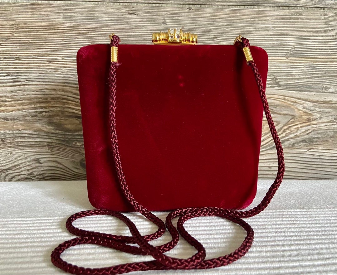 Vintage Y and S Original Brand Hard Body Red Velvet Evening Formal ...