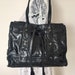 Vintage MITZI BAKER Black Leather Cowhide Trim Satchel Shoulder Bag ...