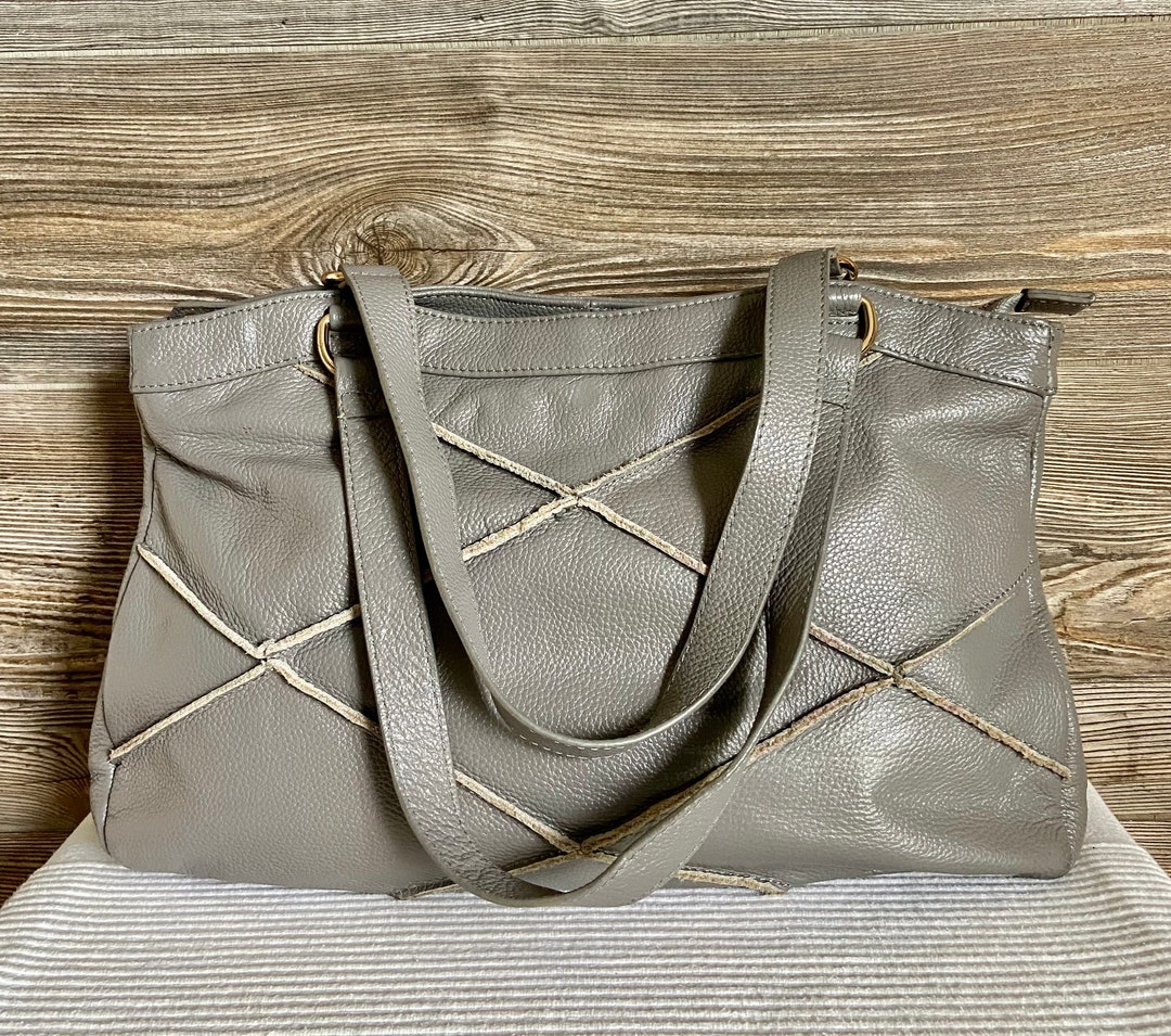 Vintage Nyla Noor Gray Satchel Shoulder Bag Purse Ship Free - Etsy