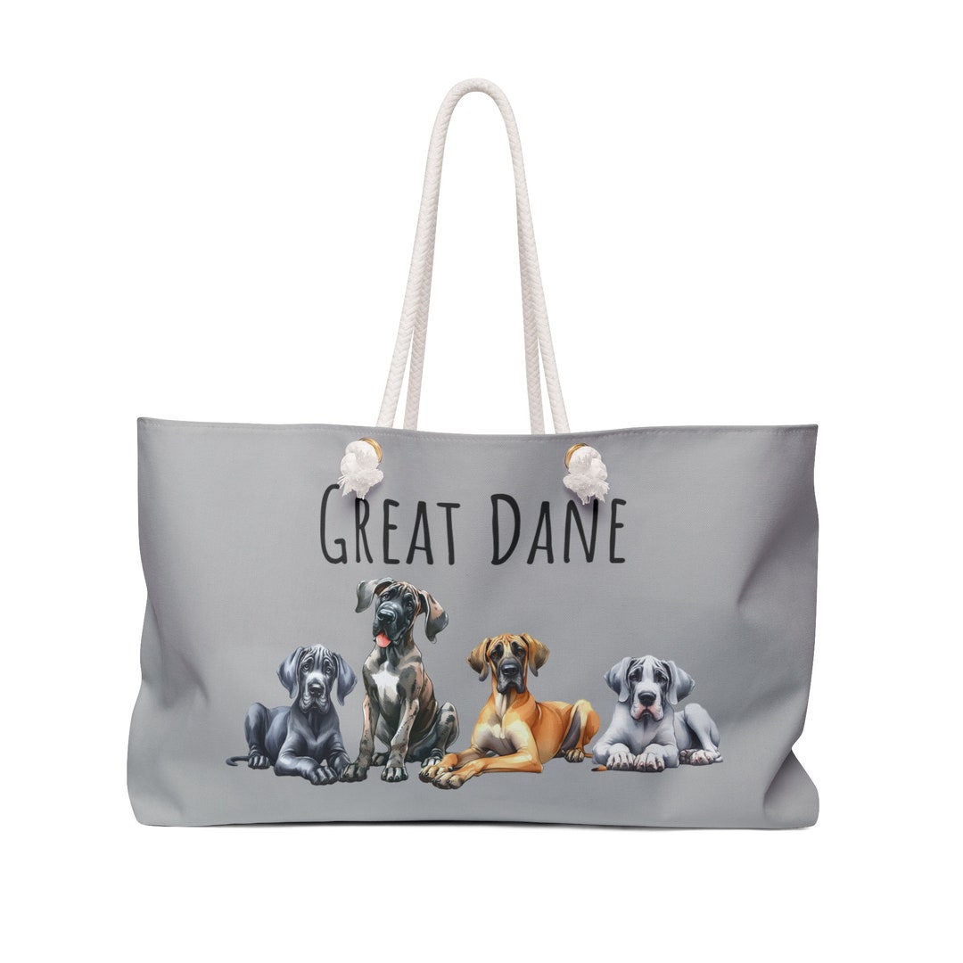 Great Dane Weekender Bag, Dog Mom Weekend Tote, Gifts for Great Dane ...
