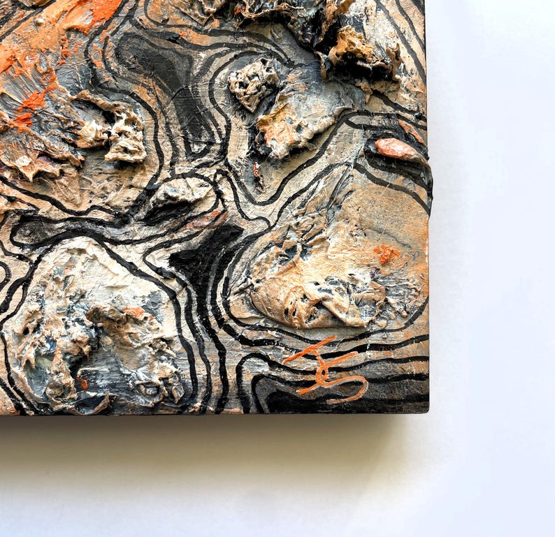 Quake - Abstract Oil Painting on Wood - Joanne Stowell - Etsy