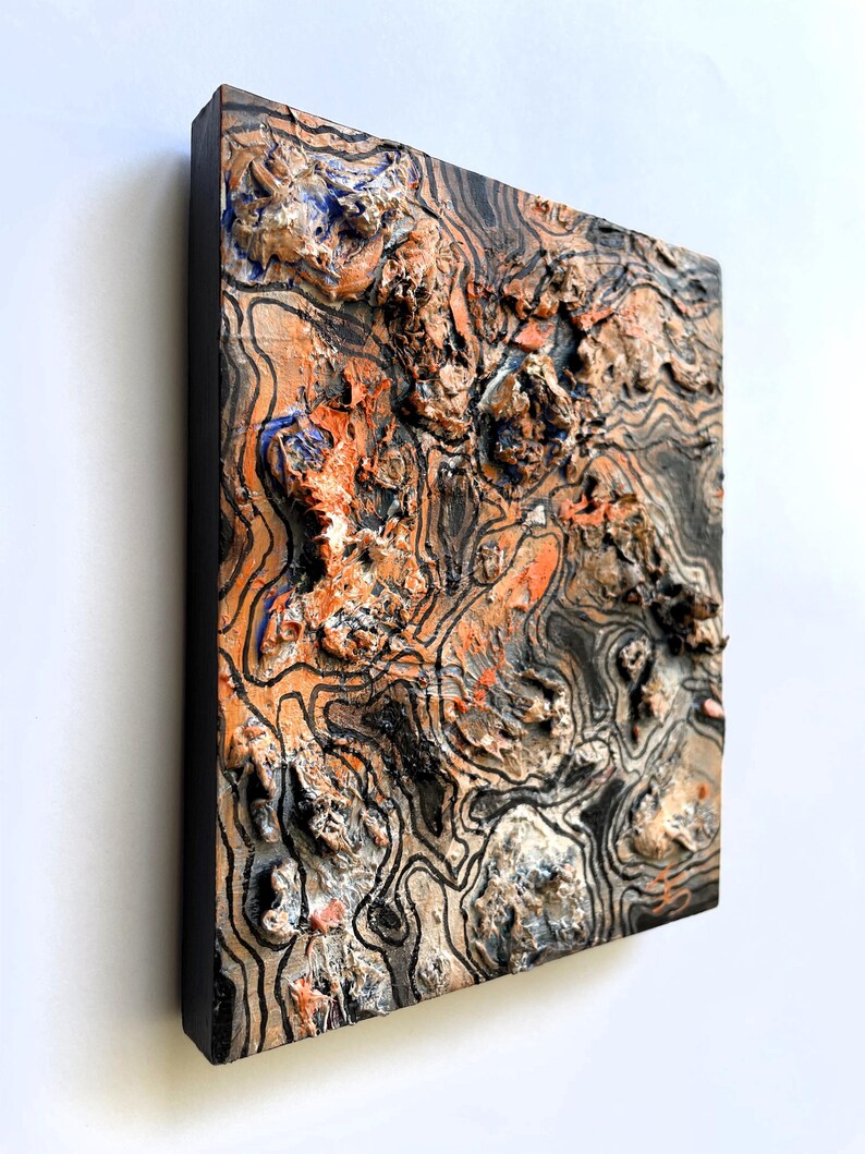 Quake - Abstract Oil Painting on Wood - Joanne Stowell - Etsy