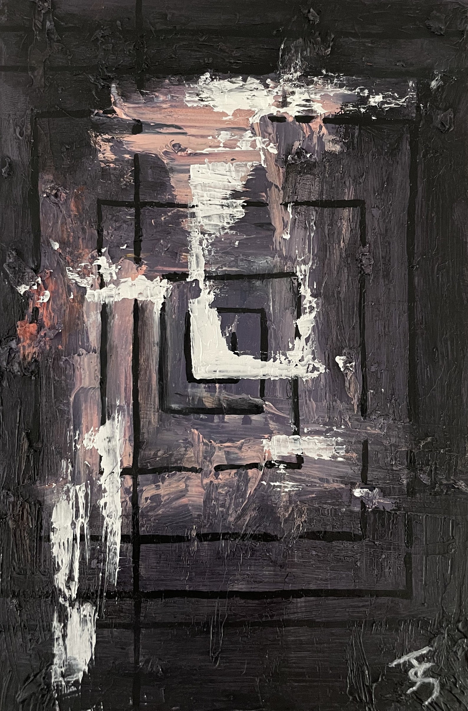 Distraction Abstract Oil Painting on Wood Panel Joanne Stowell - Etsy