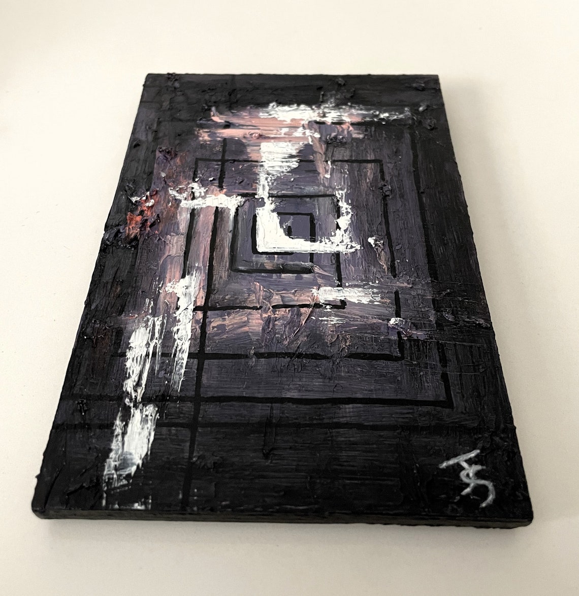 Distraction Abstract Oil Painting on Wood Panel Joanne Stowell - Etsy