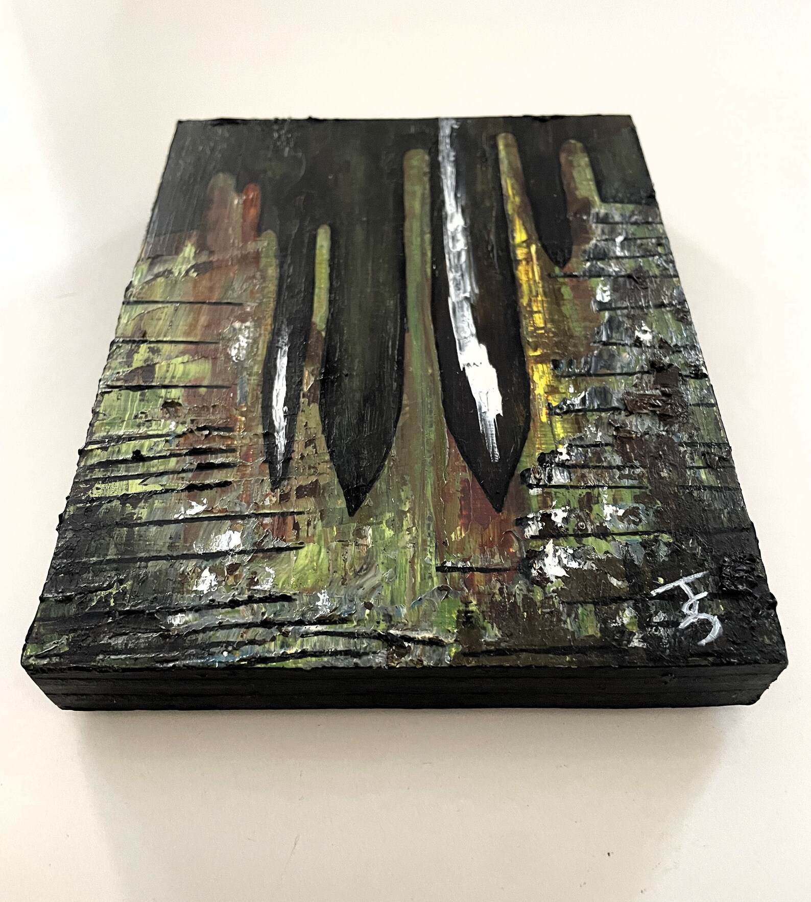 Expedition - Abstract Oil Painting on Wood - Joanne Stowell - Etsy