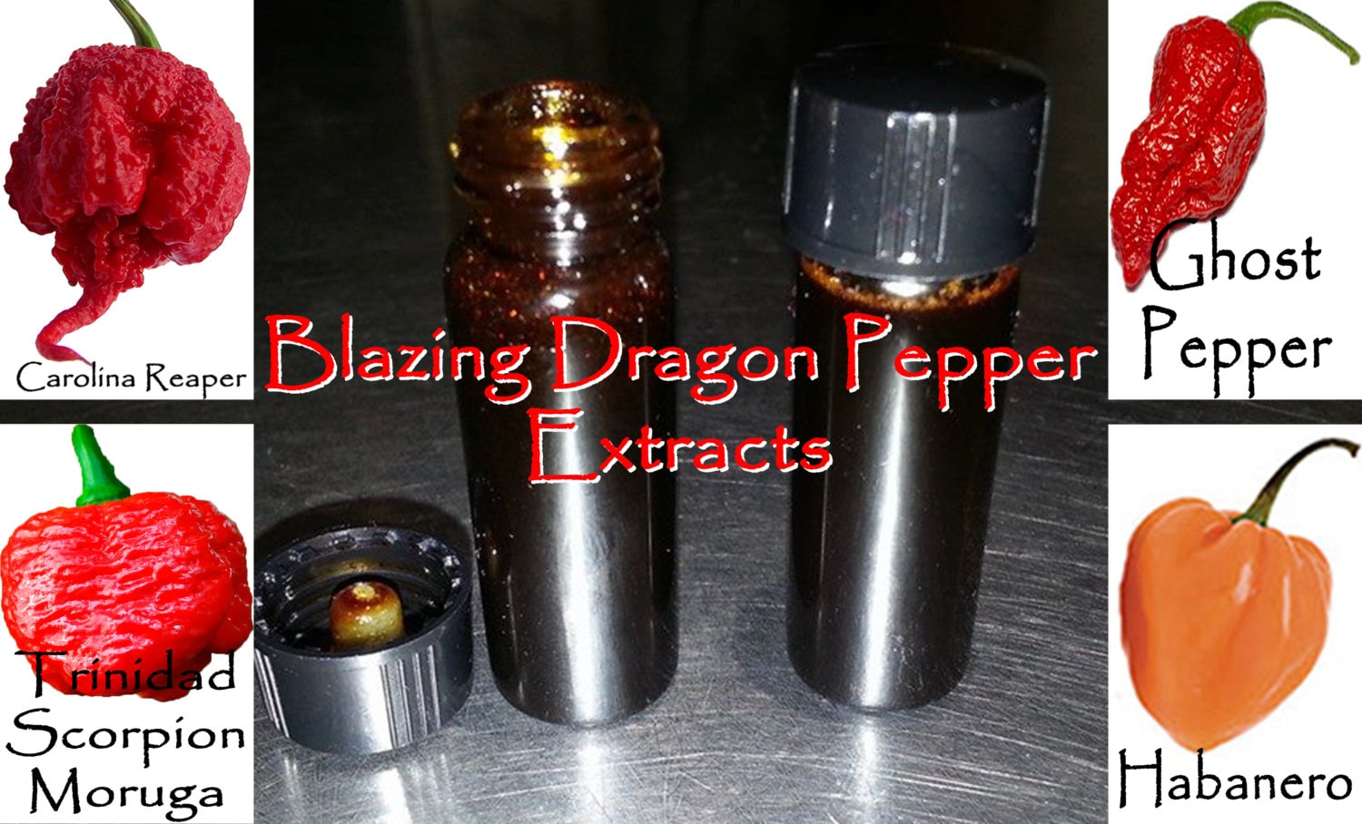 Organic Pepper Extracts! Carolina Reaper, Moruga Scorpion, Ghost Pepper ...