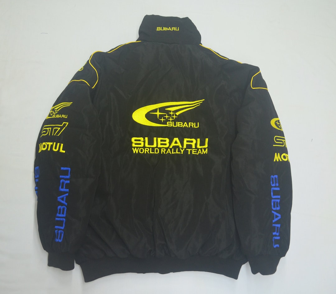 Embroidered F1 Jacket,racing Jacket Subaru F1 Rare Black Bomber Jacket ...
