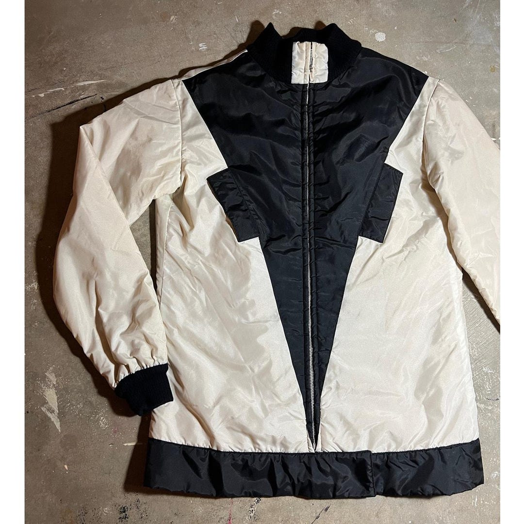 Vintage Emilio Pucci Jacket, Black and Cream, Zipper Front , Geometric ...