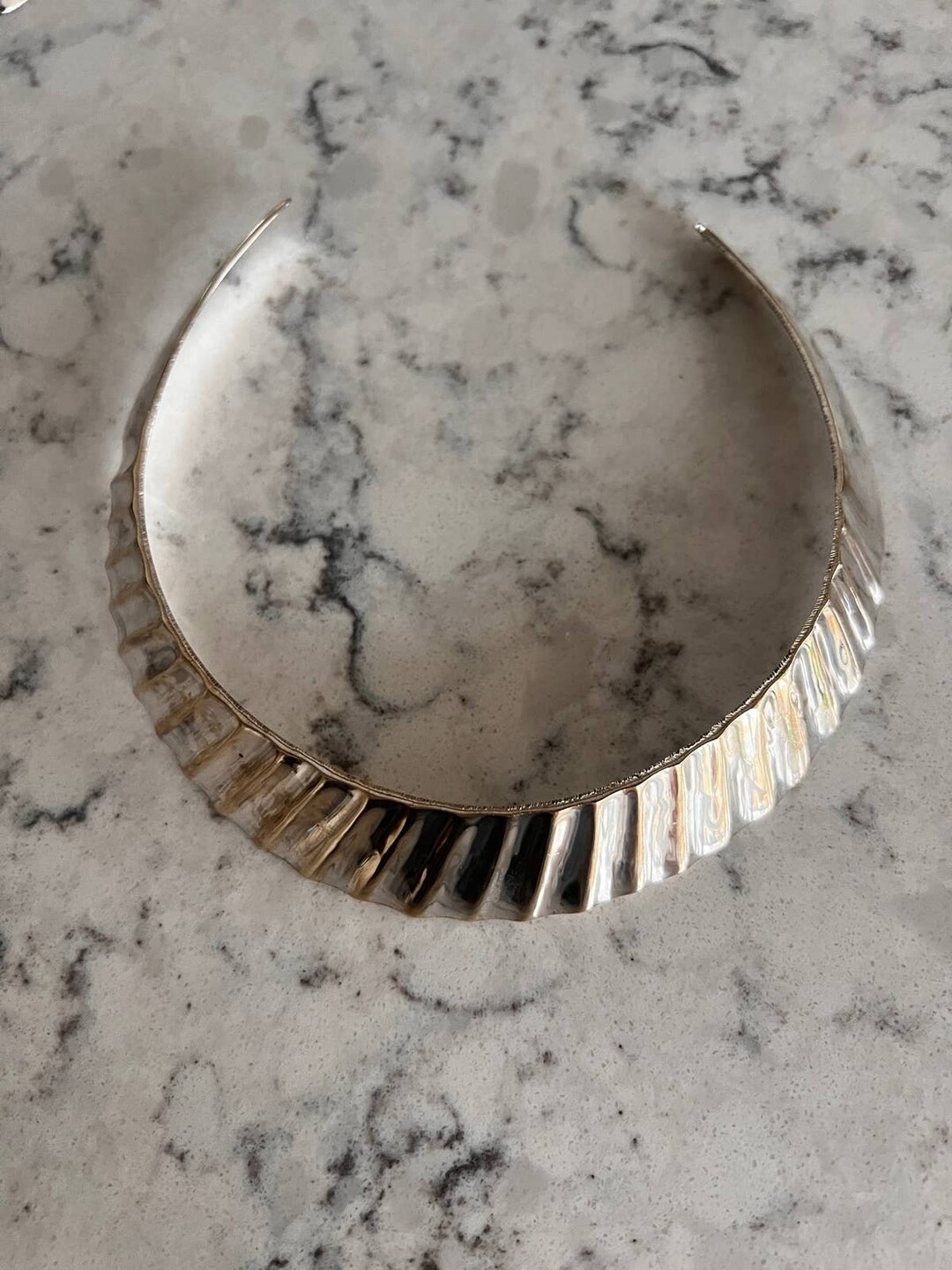 Vintage Necklace, Silver Neck Cuff, 90s - Etsy