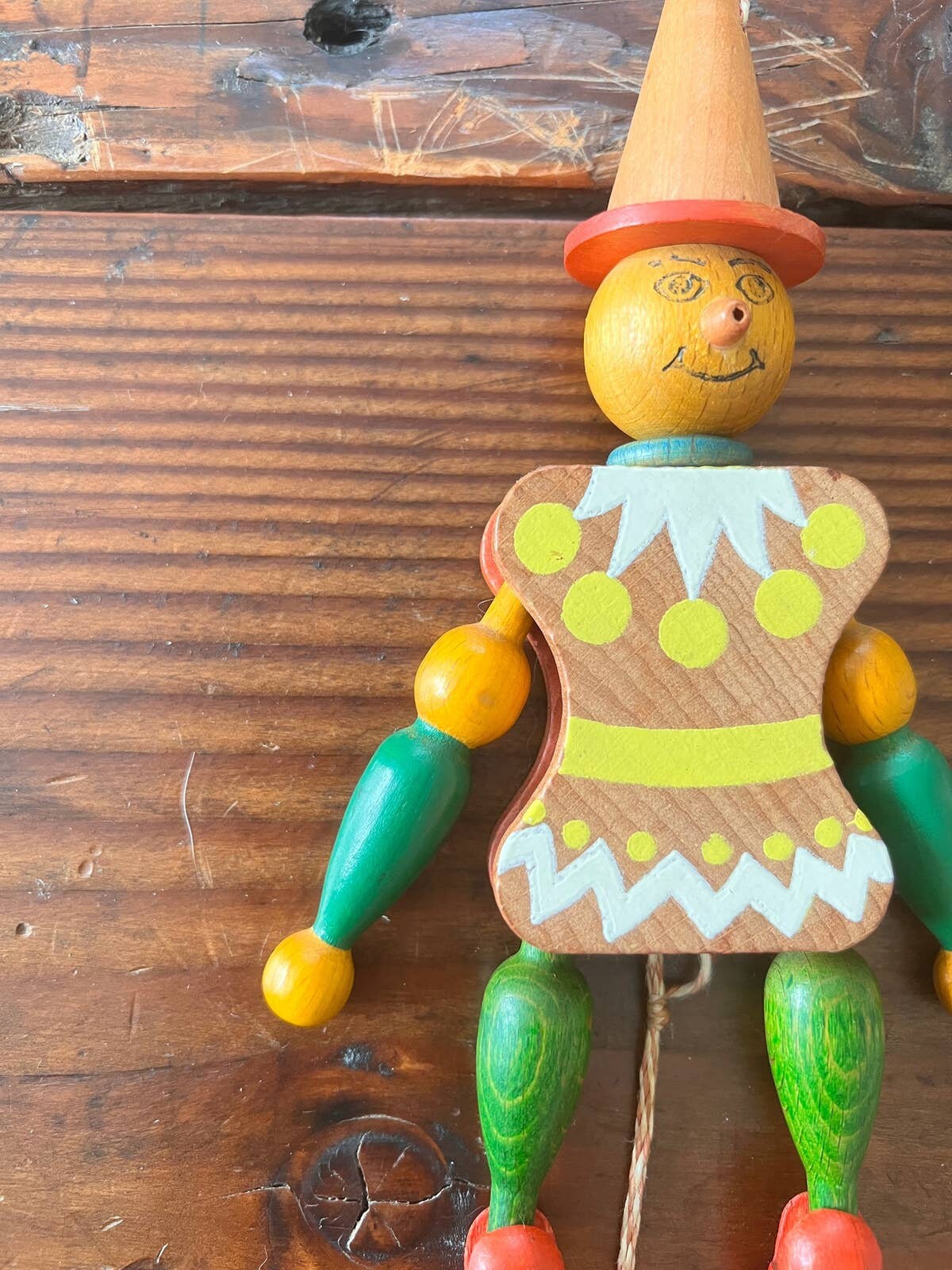 Vintage 1960s Wooden Toy Jumping Jack Pull Toy Made in - Etsy