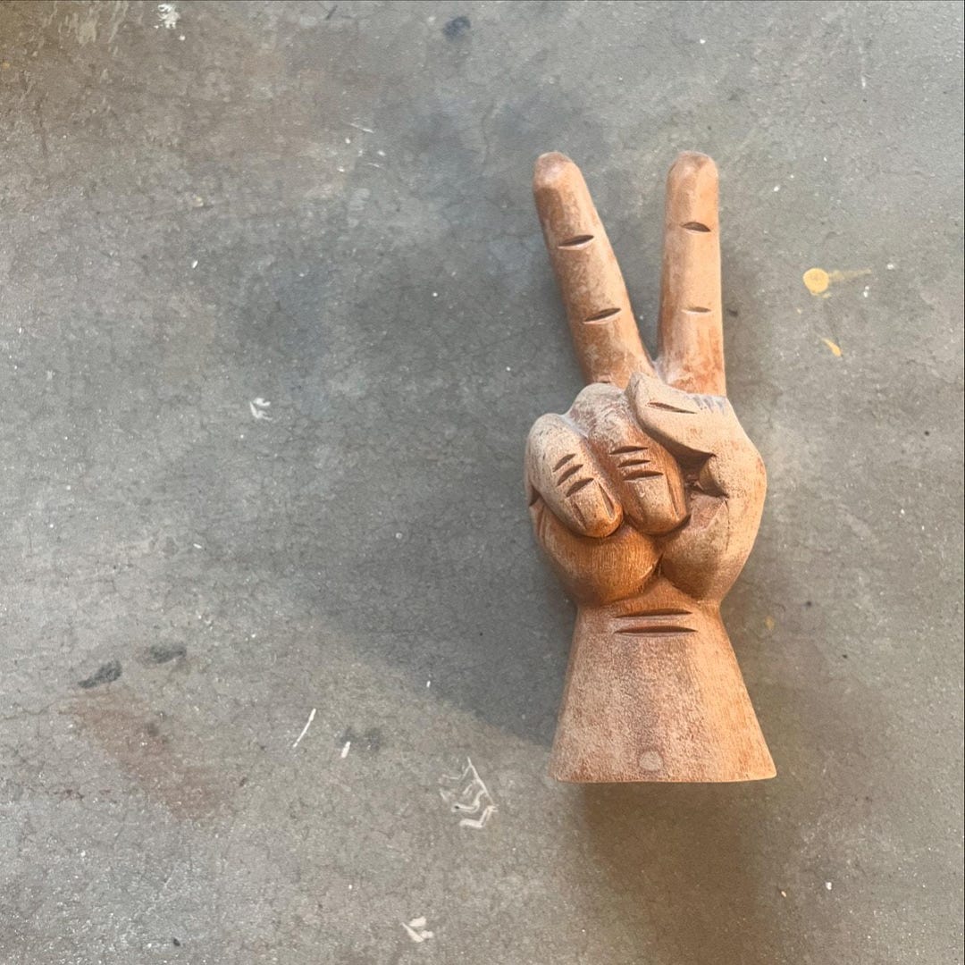 Vintage Wood Carved Peace, Sign, Hand, 70s, 60s, Handmade Home Decor - Etsy
