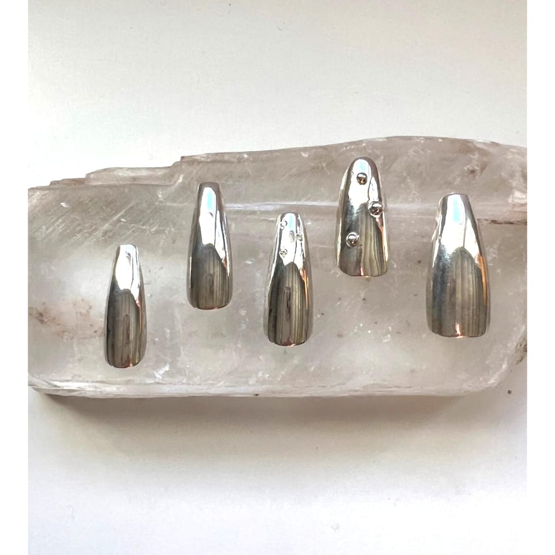 Sterling Silver Nails, Nail Art, Press-on Nails, Silver Jewelry ...