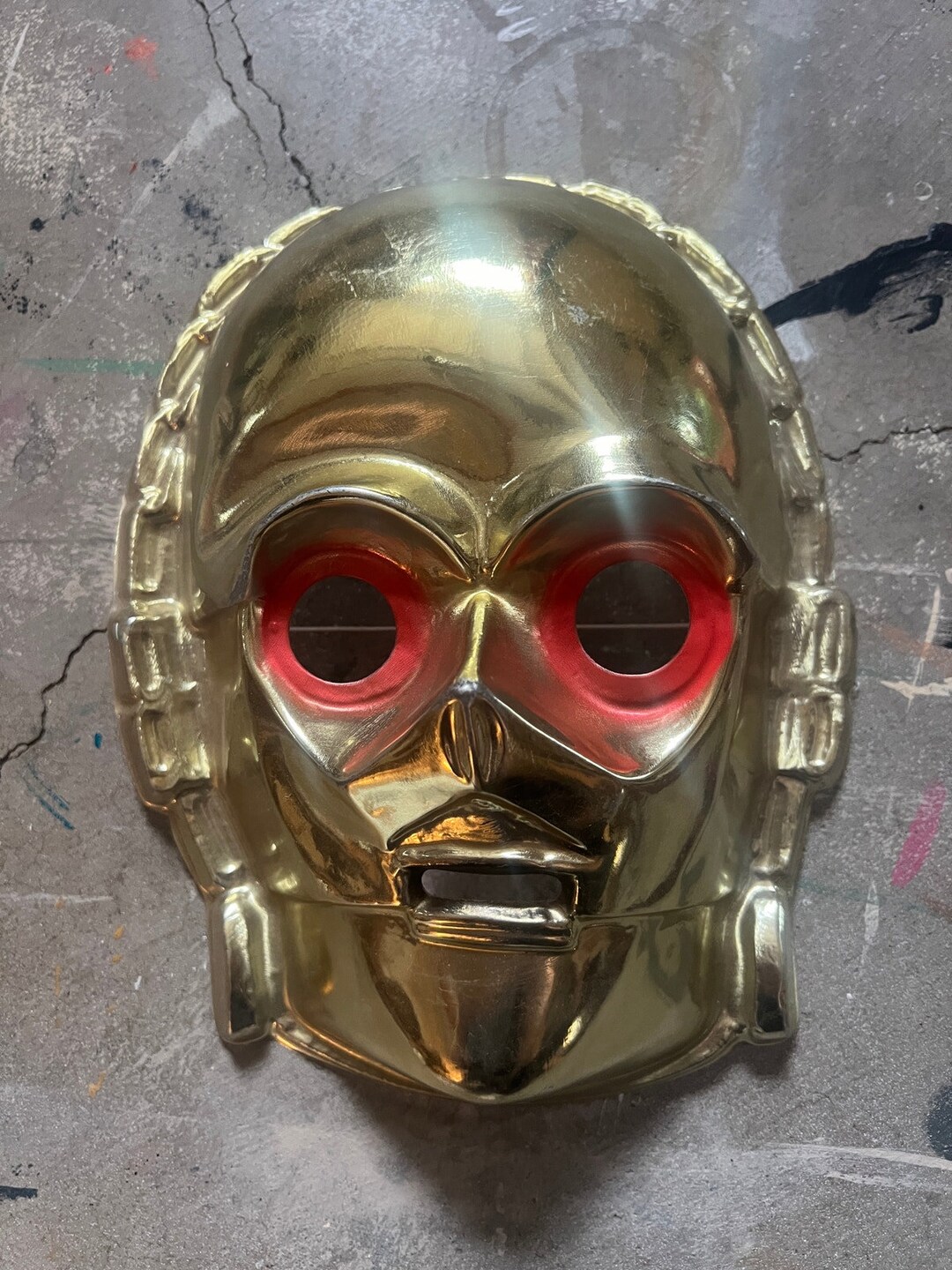 Vintage Retro Mask C3po Halloween, 1970s, Costume, Star Wars - Etsy