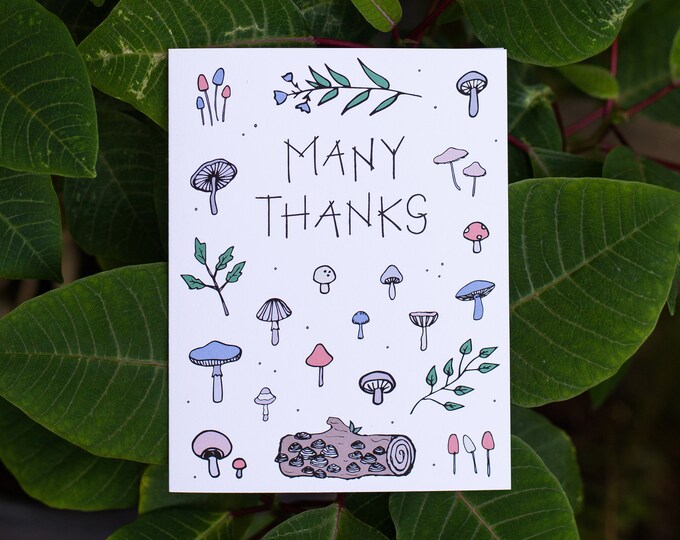 Many Thanks Card | Love, Thank You Card, Thank You Note, Thanks, Cute ...