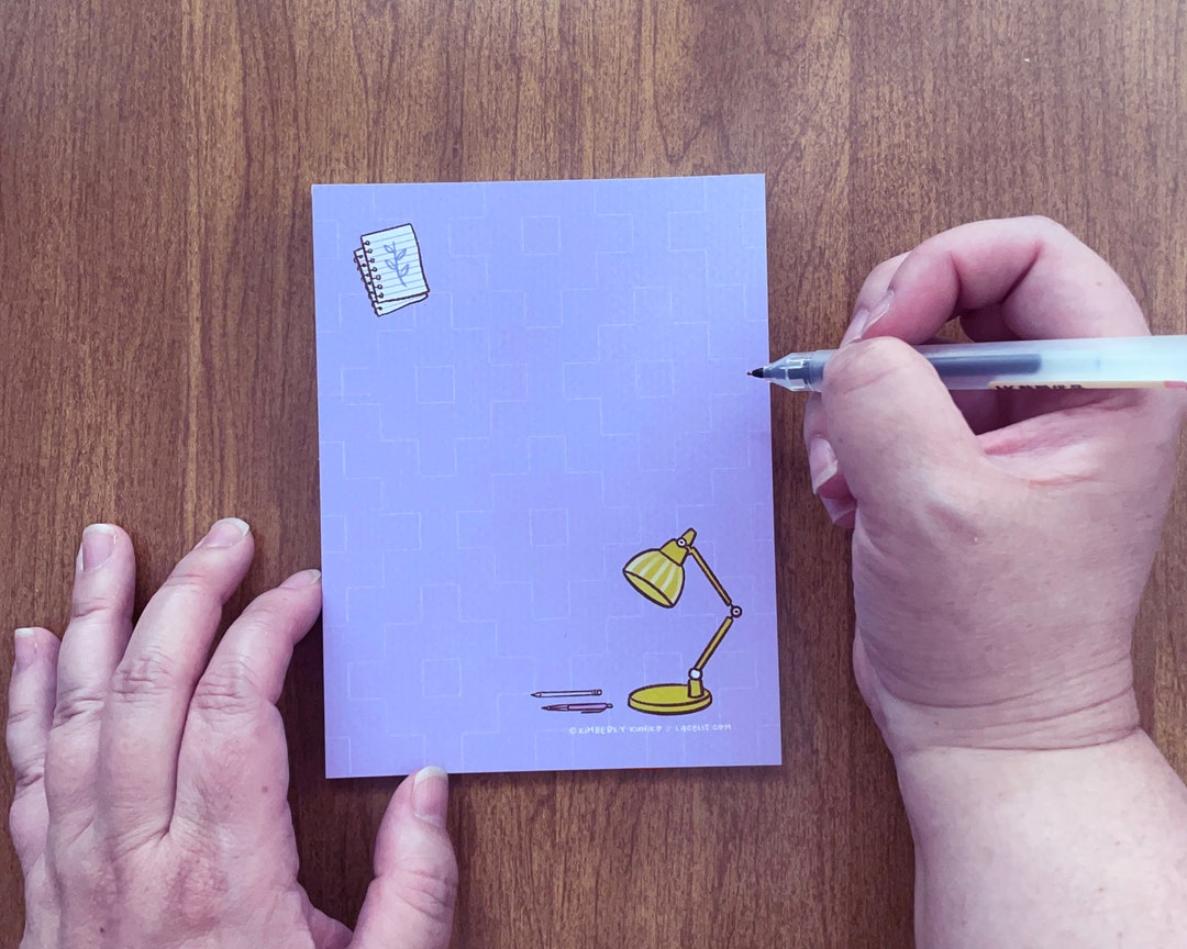 Desktop Notepad | Cute Illustrated Desk Memo Pad Desk Accessories ...