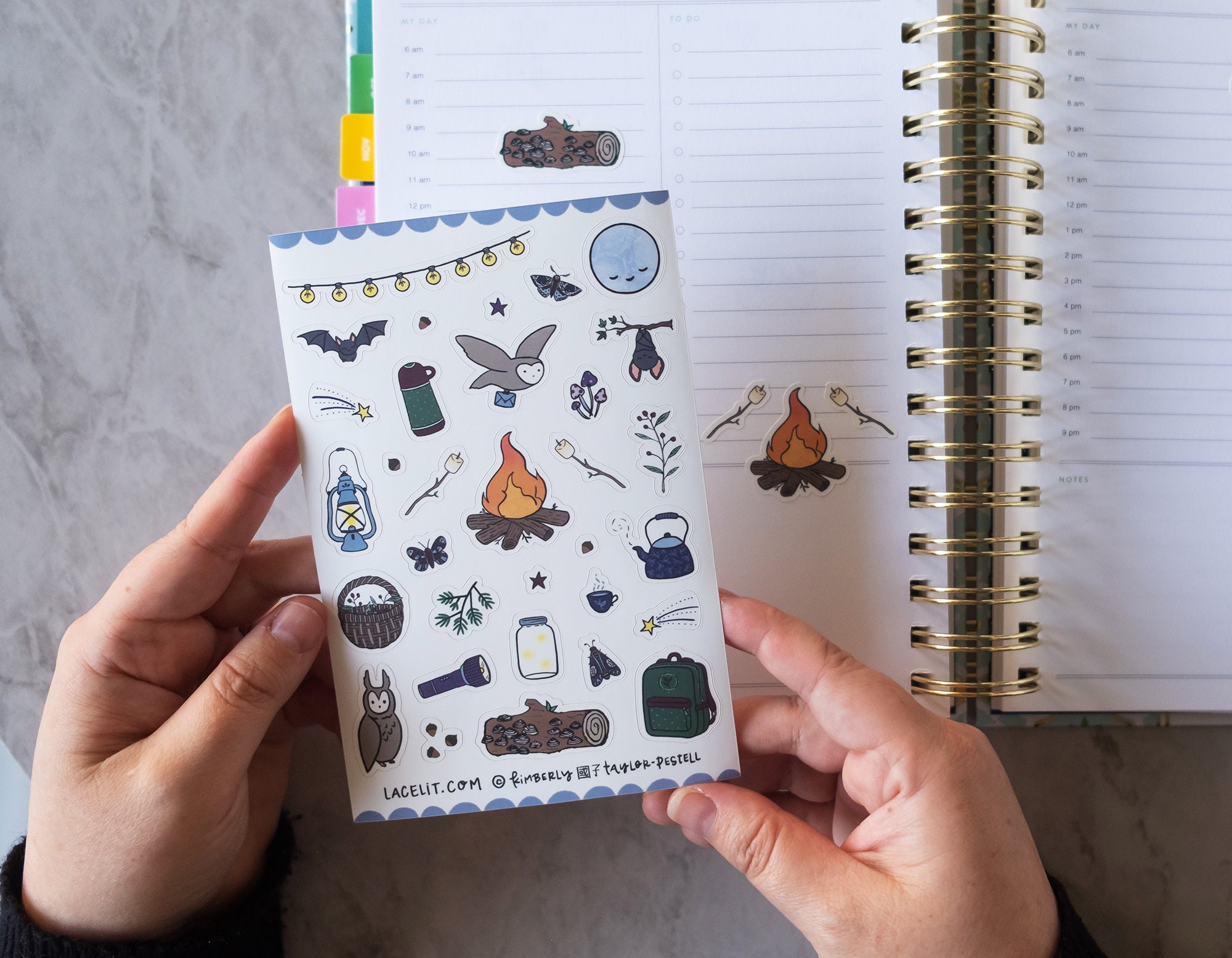 Little Night Sticker Sheet 1 Sheet 32 stickers Cute | Etsy