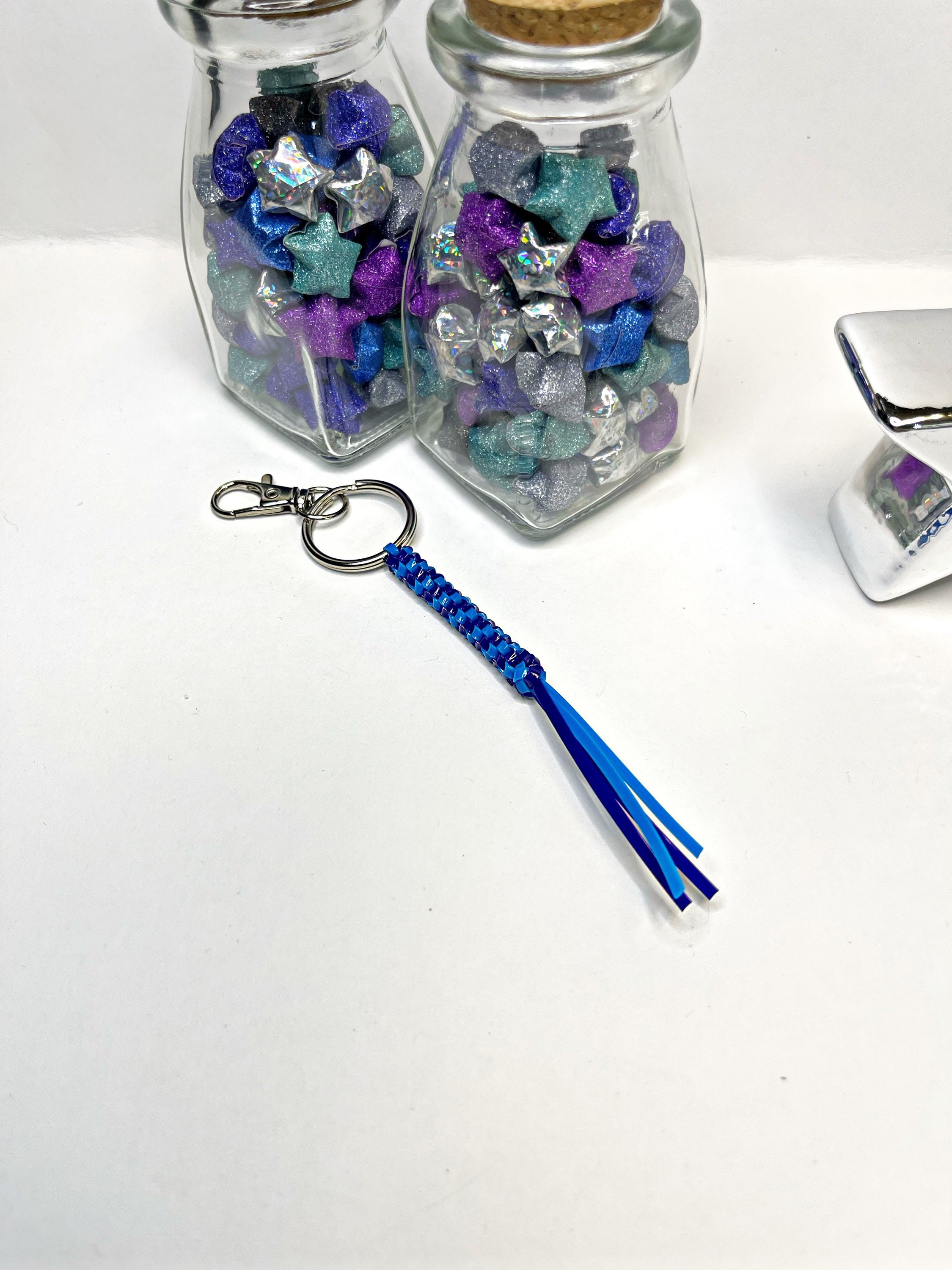 Purple & Blue Tornado Style Rexlace Keychain - Etsy