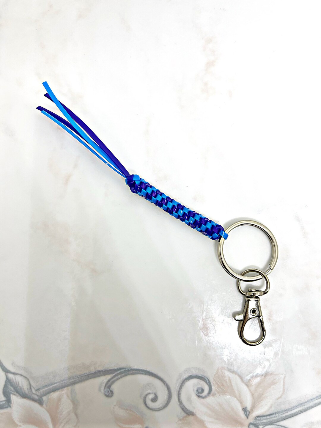 Purple & Blue Tornado Style Rexlace Keychain - Etsy