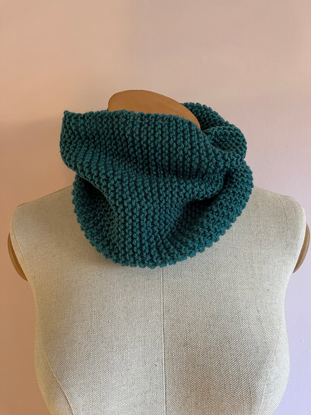 Knitted Snood Teal Wool - Etsy UK