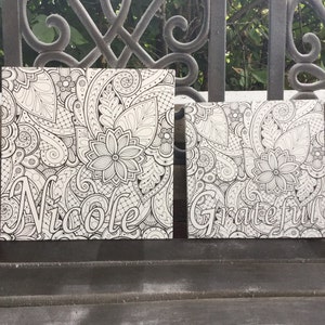 Coloring Canvas Board, Birthday or Teacher Gift, Personalize With Name ...